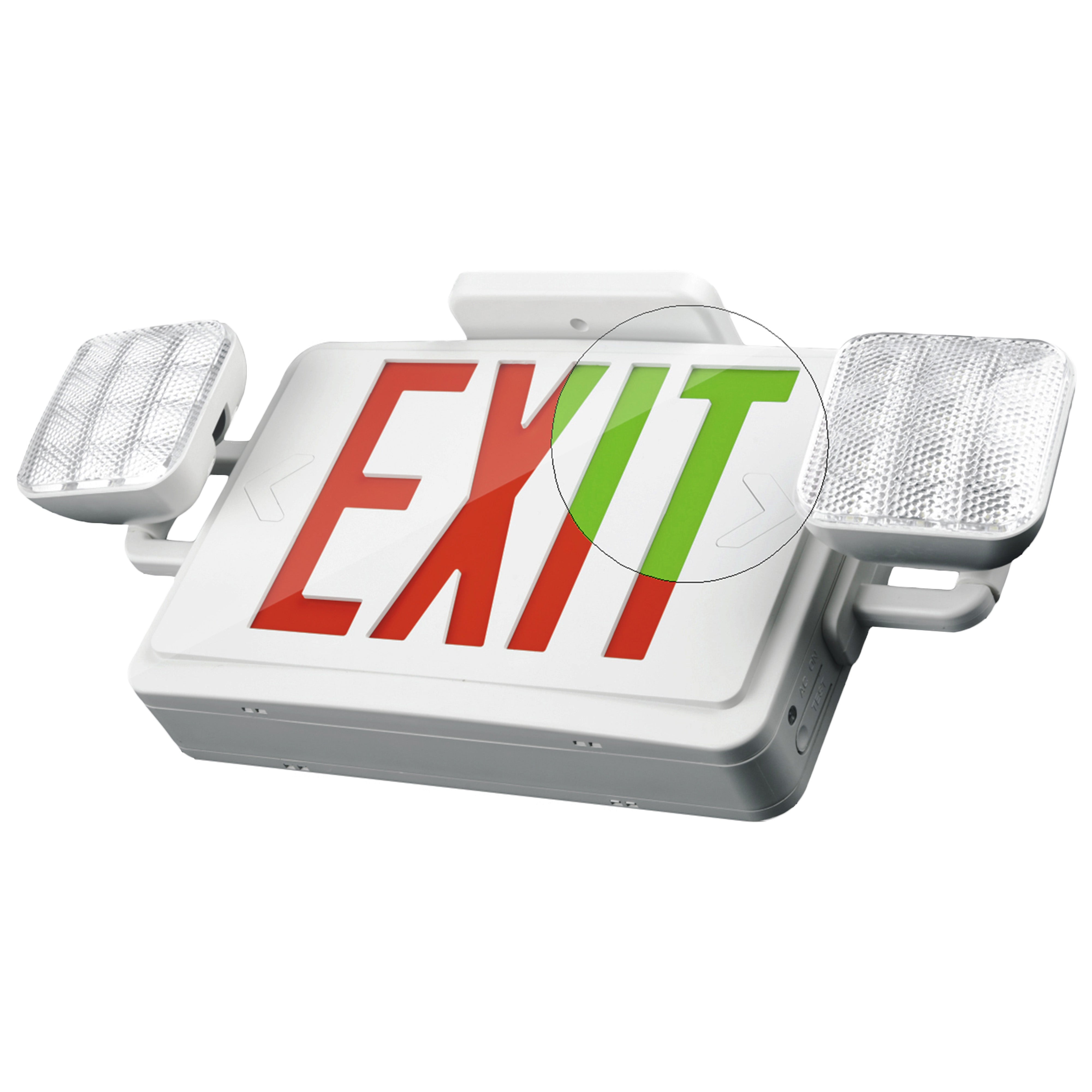Indoor Emergency Exit Combo - Bi-Colors - Dual Heads #351