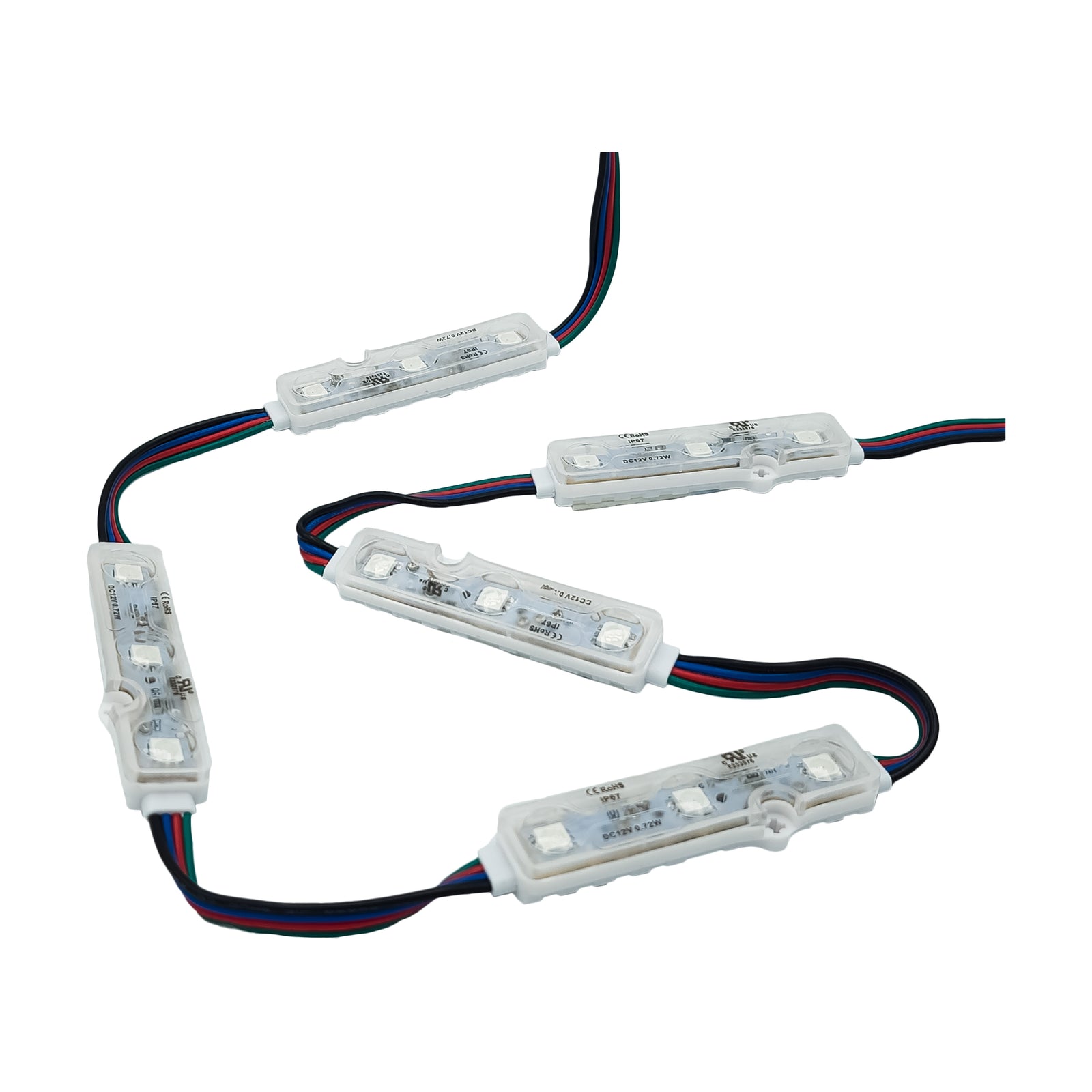 RGB LED Module 12VDC - 0.72W with LED Controller and Remote (Each Pack