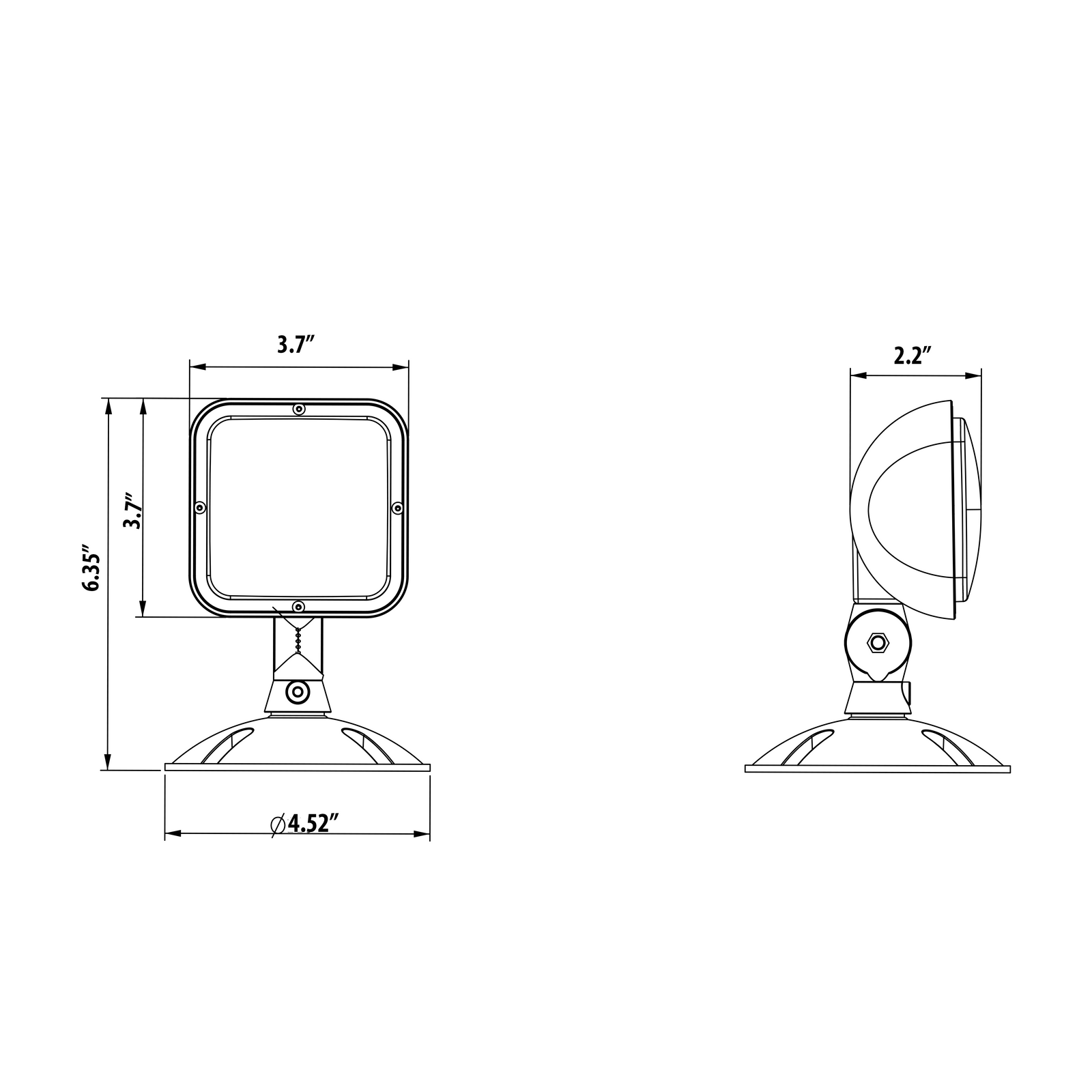 Single LED Remote Head Emergency Light - UL Listed #358